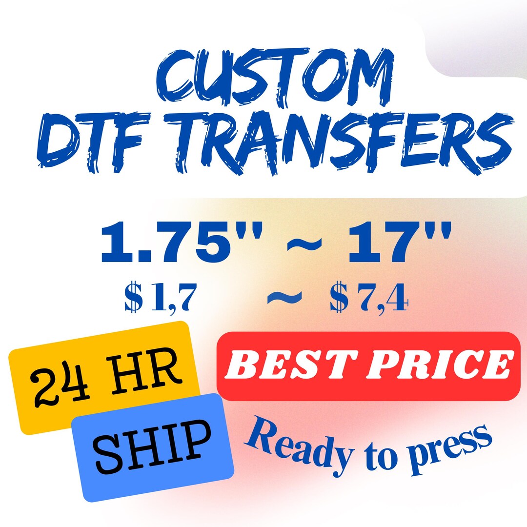 Custom DTF Transfer | Custom DTF Print | Ready to Press | Custom Heat ...