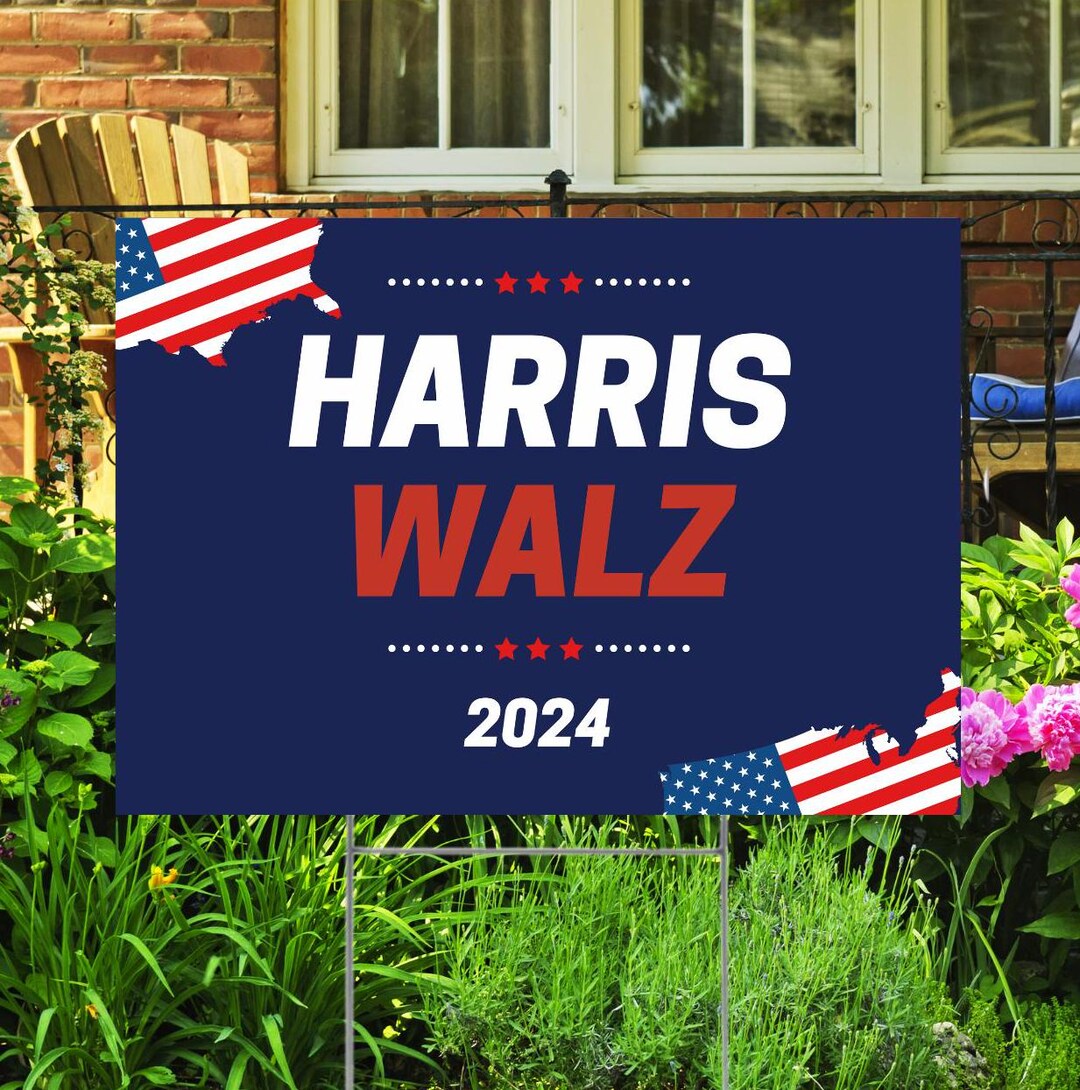 Harris Walz 2024 Yard Sign, Harris for President 2024, With H Metal ...