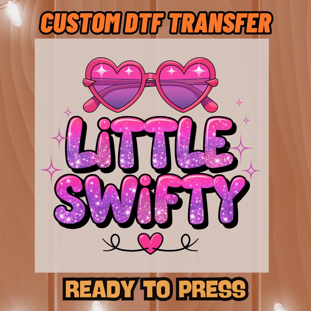 Little Swifty Glitter DTF Print, Ready to Press Iron On, Kids Pop Music ...