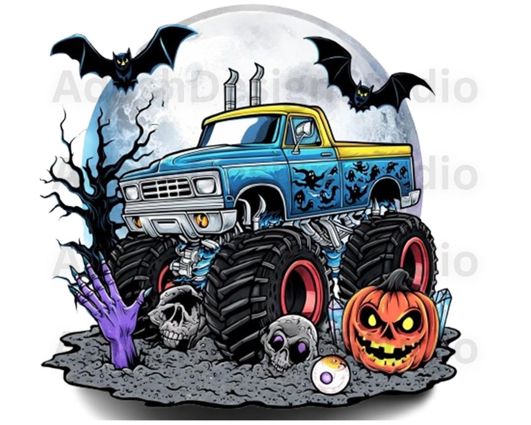Halloween Monster Truck Png, Monster Truck Png Sublimation Design ...