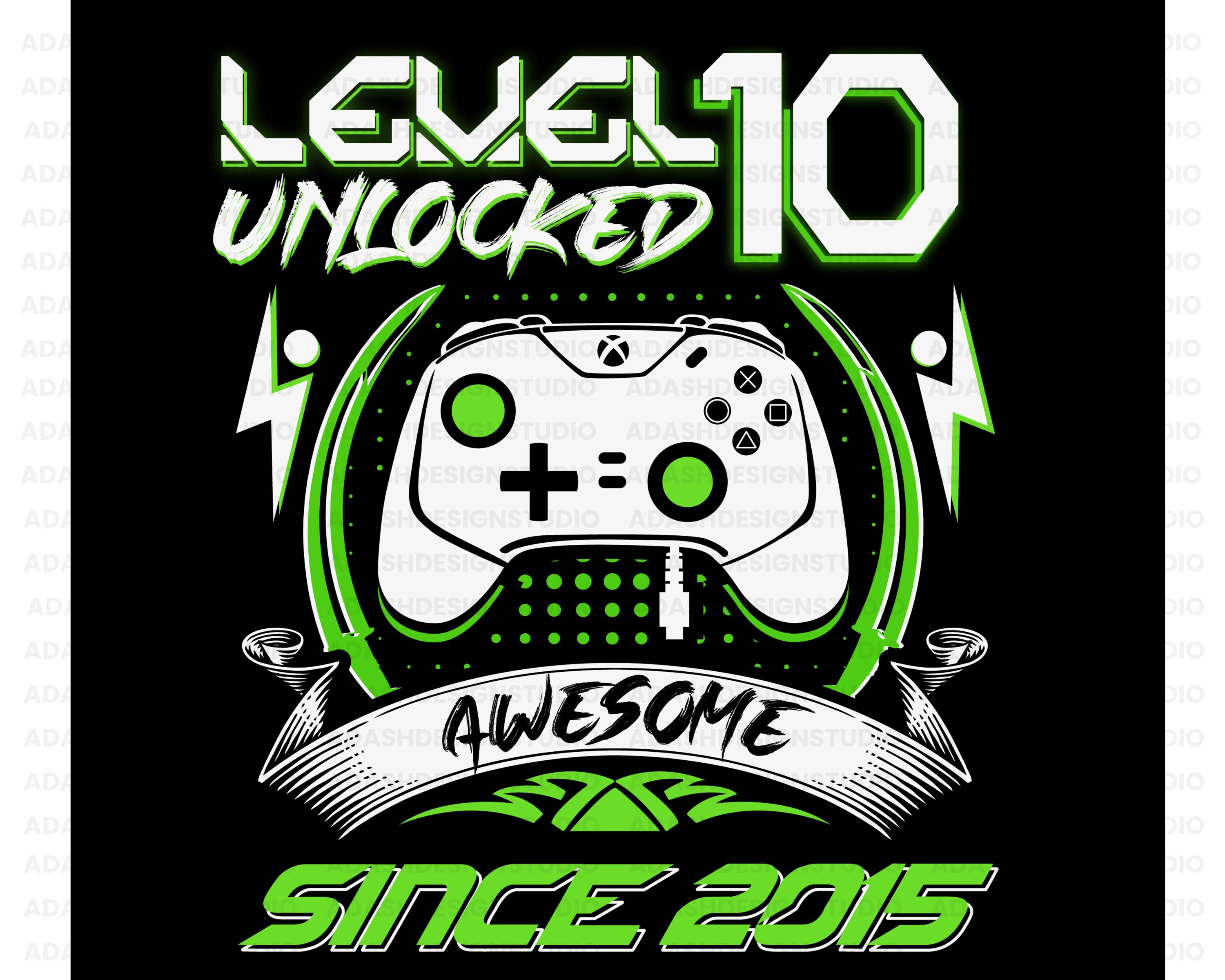 Level 10 Unlocked SVG, Boy Gamer Shirt Design, Gamer Level 10 Unlocked ...