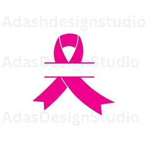 Cancer Ribbon Monogram Svg, Png, Awareness Ribbon Svg, Cancer Awareness ...