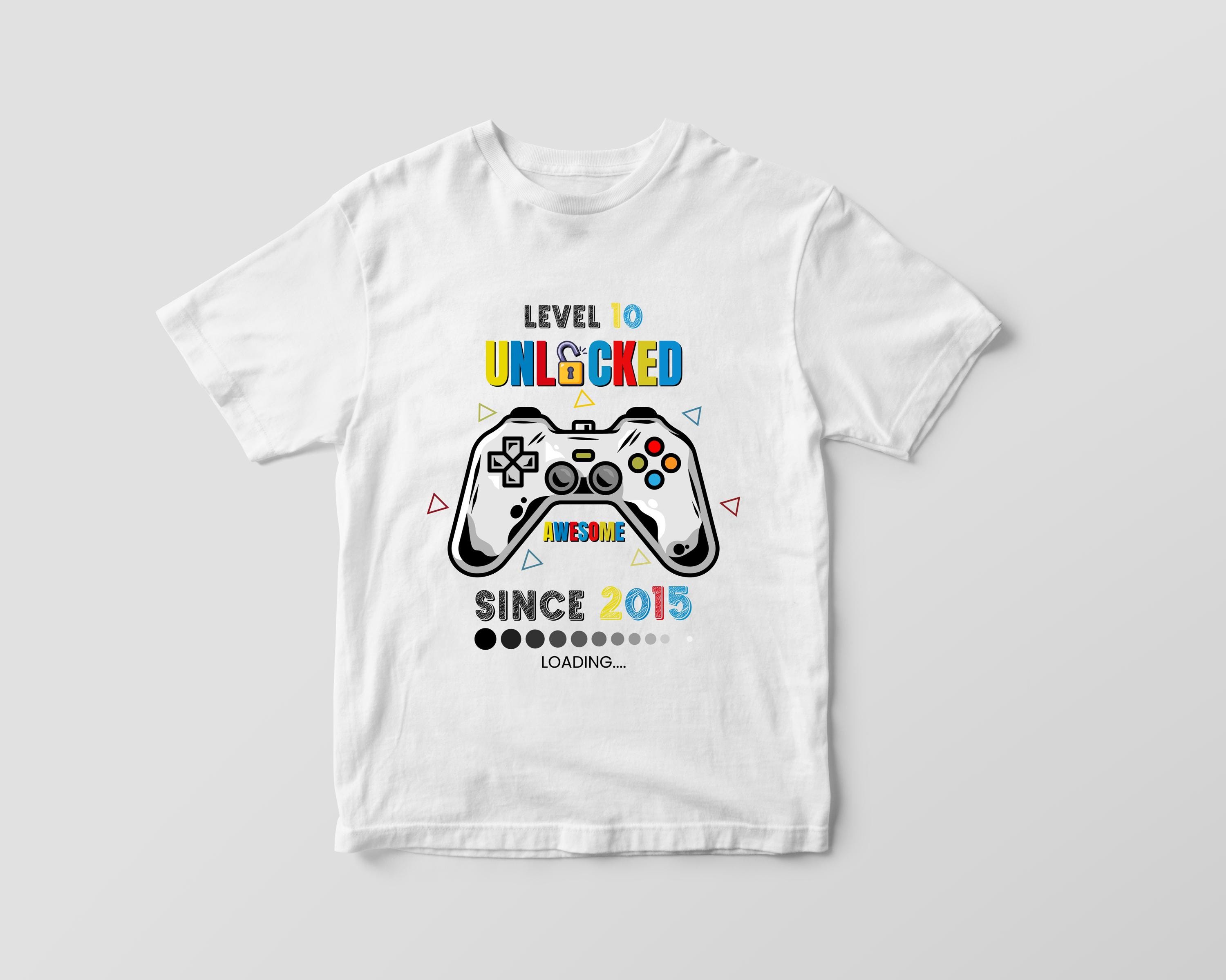 Level 10 Unlocked SVG, Boy Gamer Shirt Design, Gamer Level 10 Unlocked ...