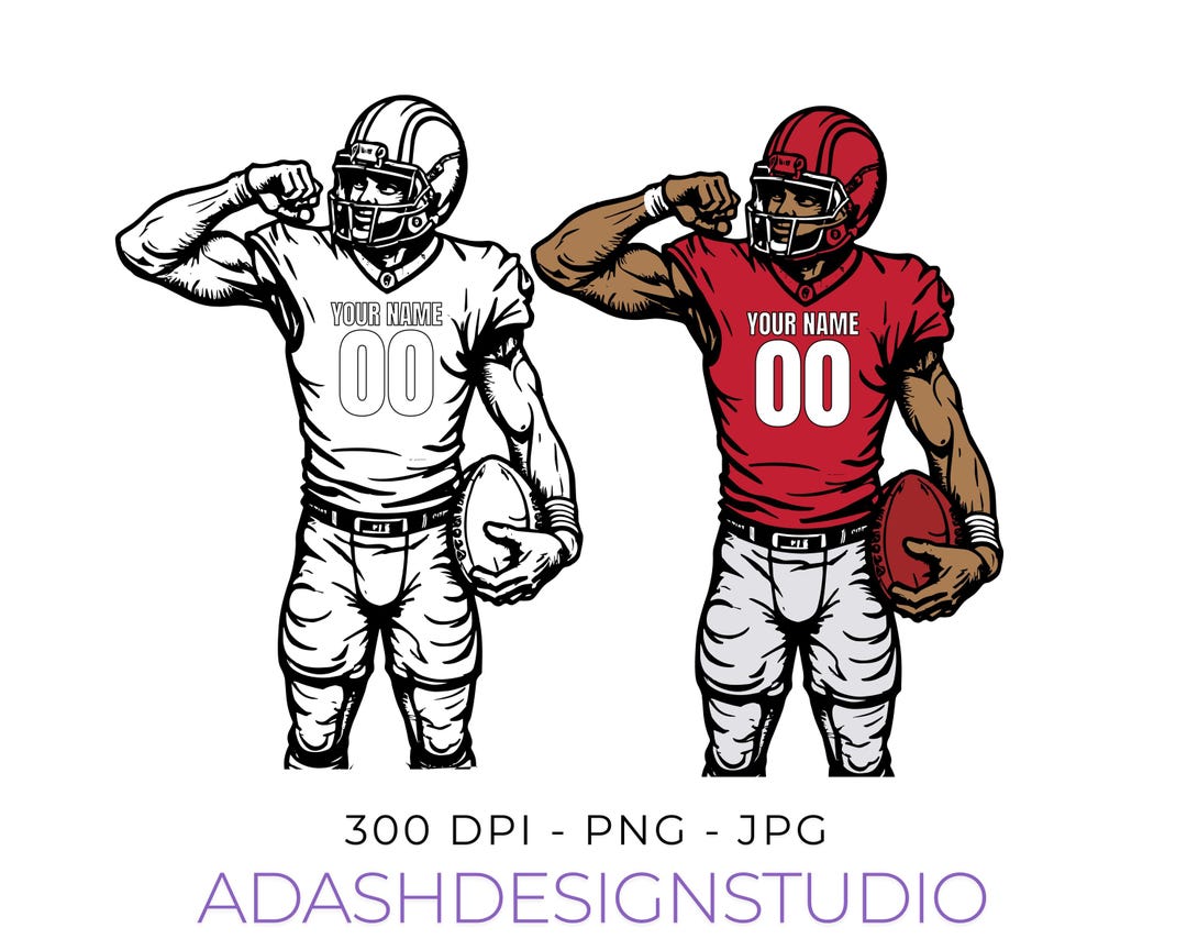 Customized Football Player Svg, Football Player Svg, American Player ...
