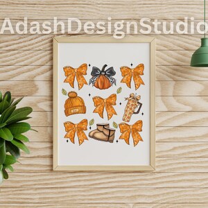 Fall Coquette Bow Png, Pumpkin Svg, Fall Bow Svg, Autumn Pumpkin Svg ...