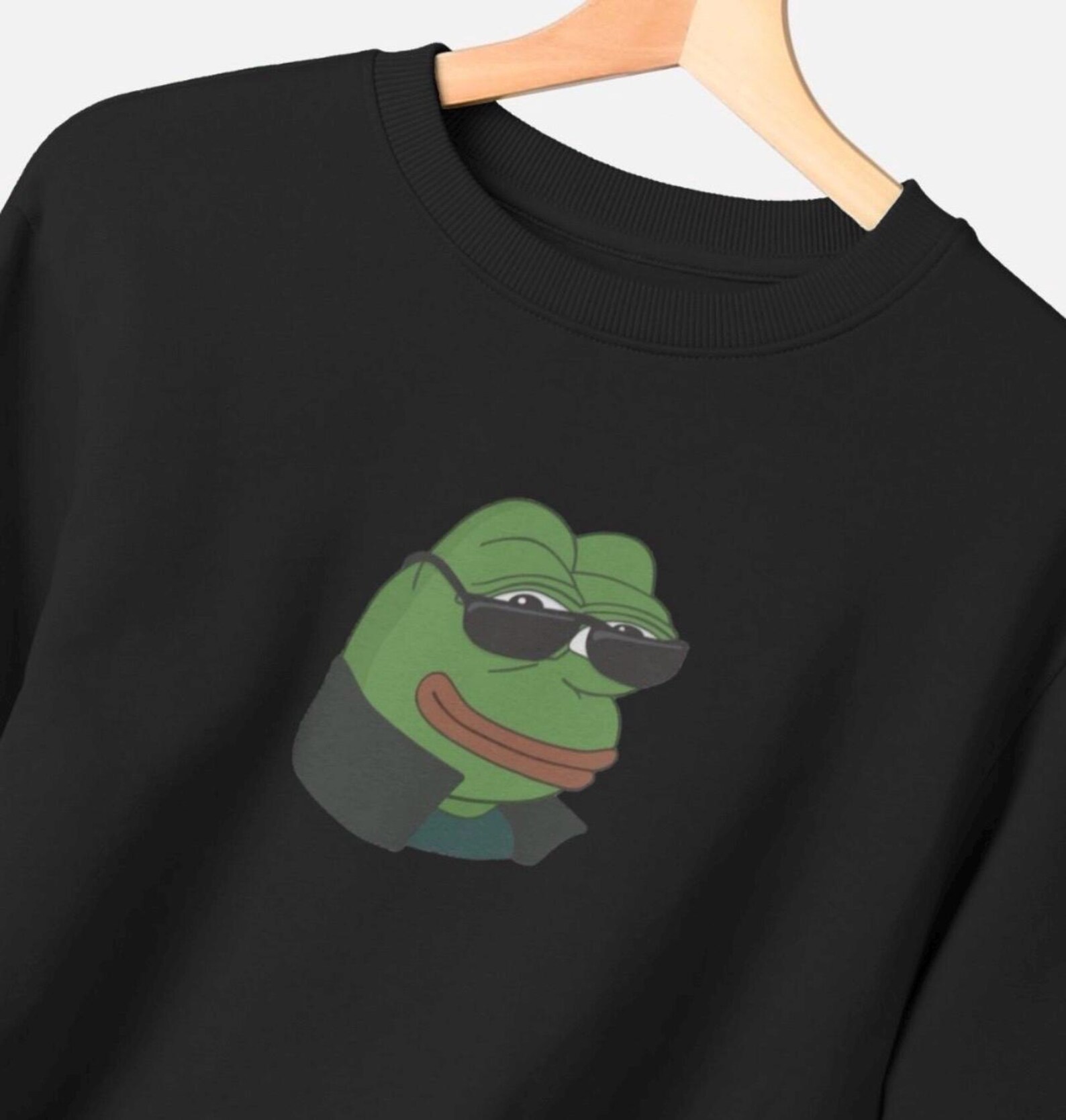 Cool Pepe Meme Organic Cotton Sweatshirt Crypto Hoodies for Men & Women ...