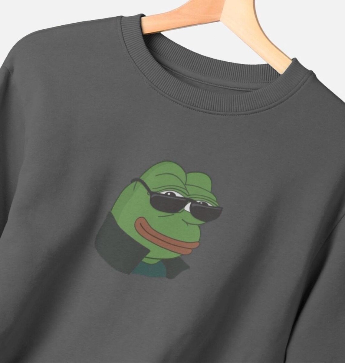 Cool Pepe Meme Organic Cotton Sweatshirt Crypto Hoodies for Men & Women ...