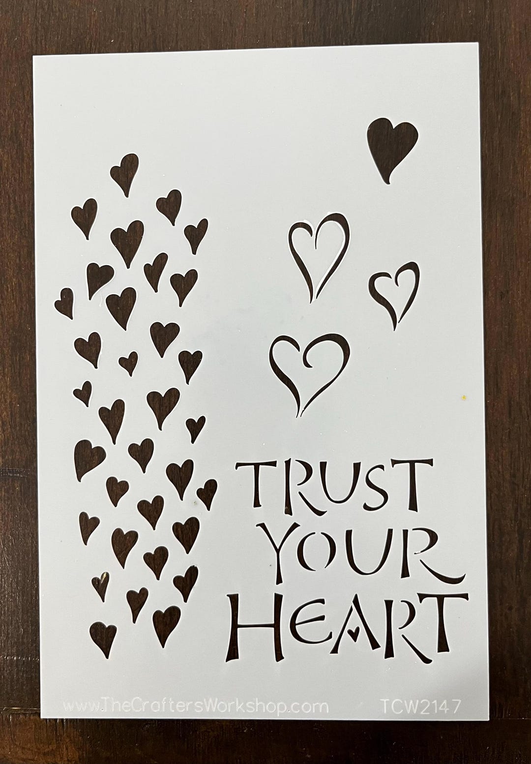 6x9 Trust Your Heart Stencil - Etsy