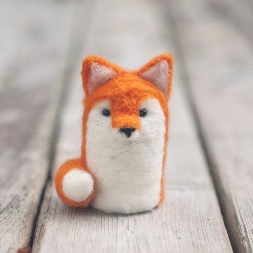 Felt Fox Ornament-handmade Forest Friend Fox-felt | Etsy