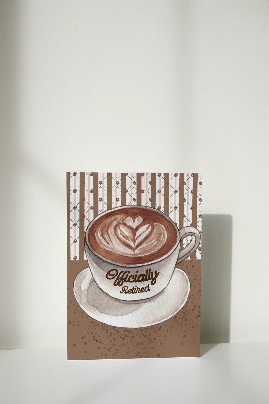 Coffee Themed Retirement Congratulation Greeting Card - Etsy