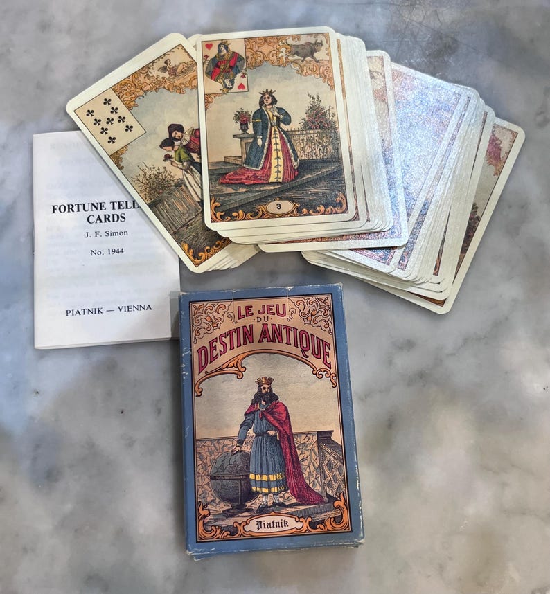 Tarot Cards Vintage Fortune Telling Cards Jeu Du Destin Antique Piatnik 1986 Witches - Etsy