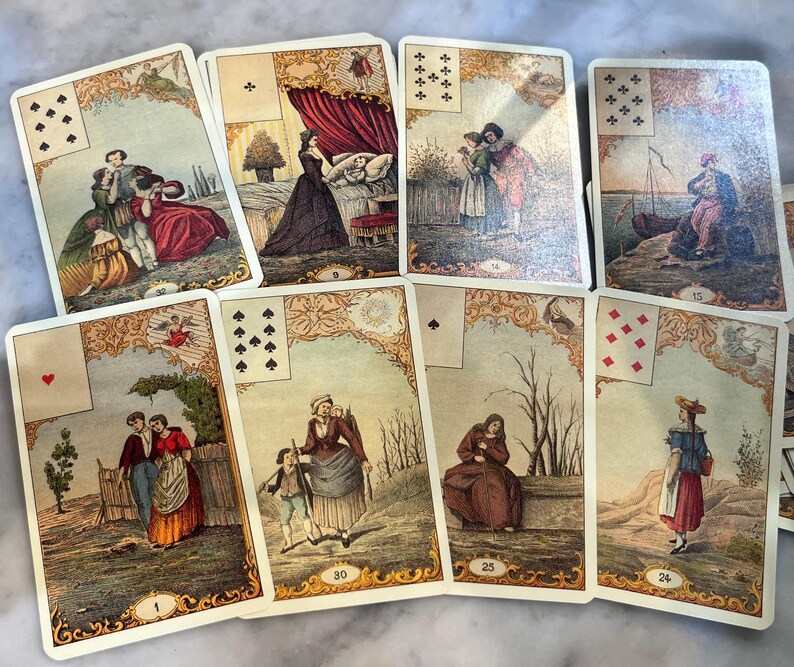 Tarot Cards Vintage Fortune Telling Cards Jeu Du Destin Antique Piatnik 1986 Witches - Etsy