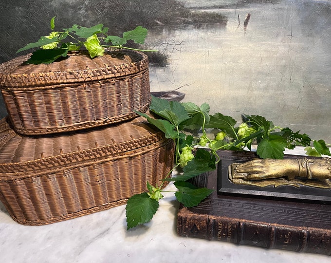 Pair of Antique French Baskets 18th Century Sewing Baskets - Etsy