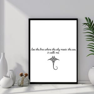 Moana Poster, Disney Moana Print, Disney Quote, Manta Ray Poster, Ocean ...