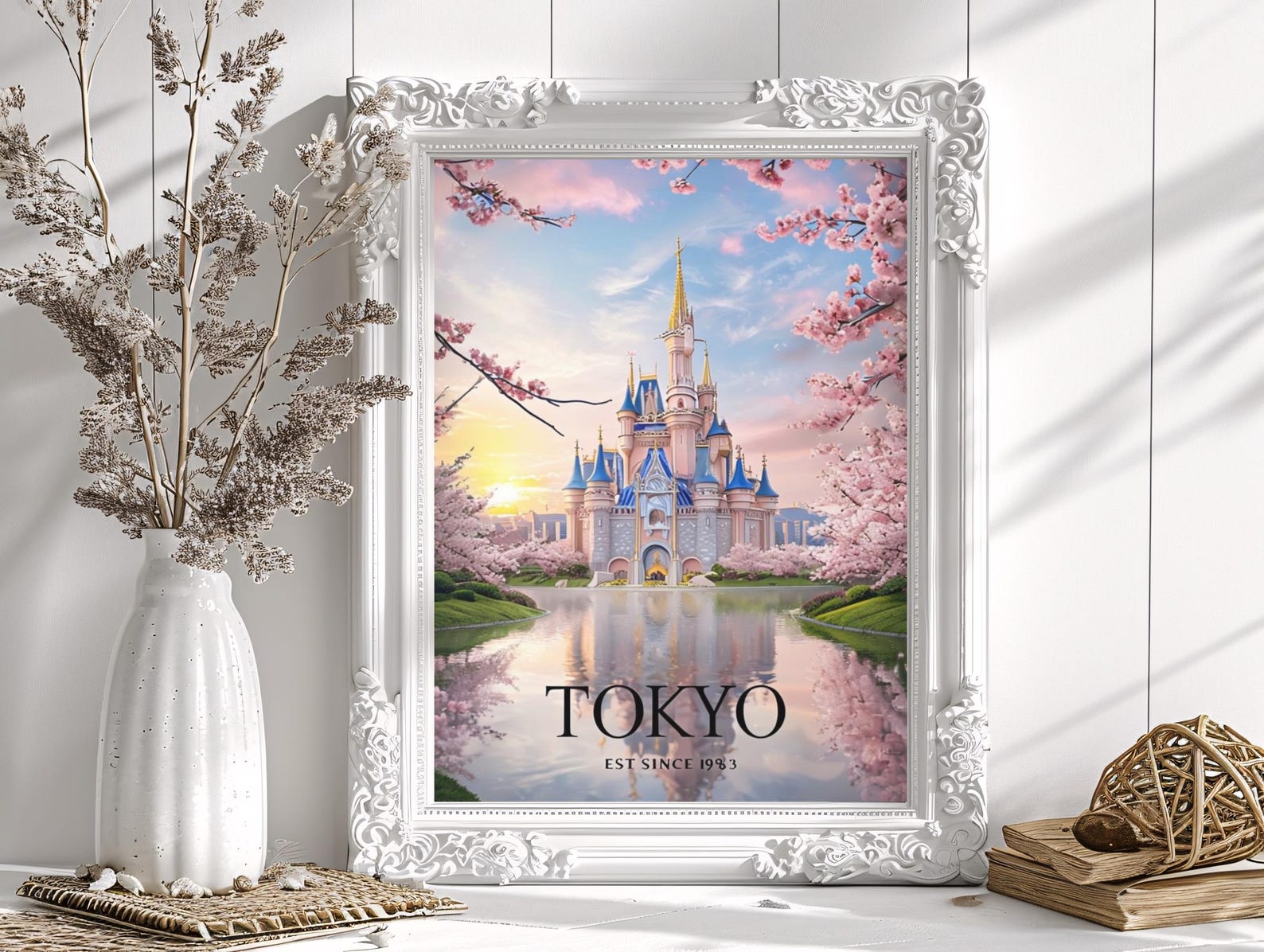 Tokyo Disneyland Poster, Cinderella Castle Print, Disney Japan Home ...