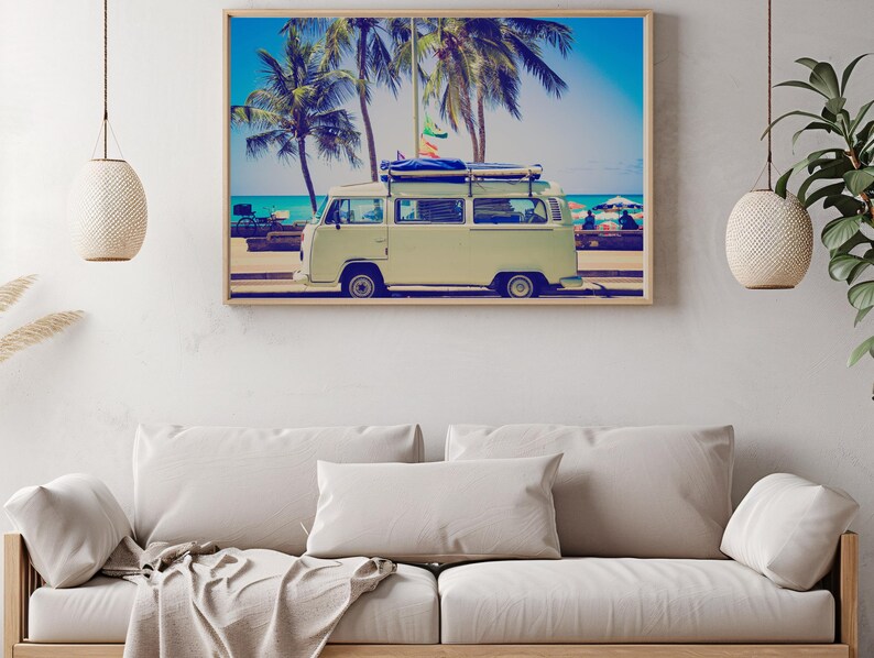 Campervan Print, Retro Poster, Roadtrip Gift, Van Life Wall Art ...
