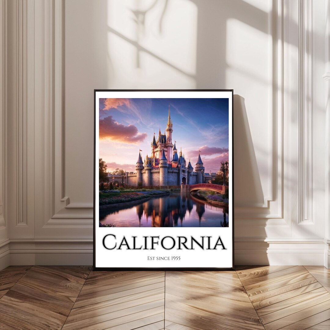 Disneyland California Digital Print, Disney Parks Poster, Sleeping ...