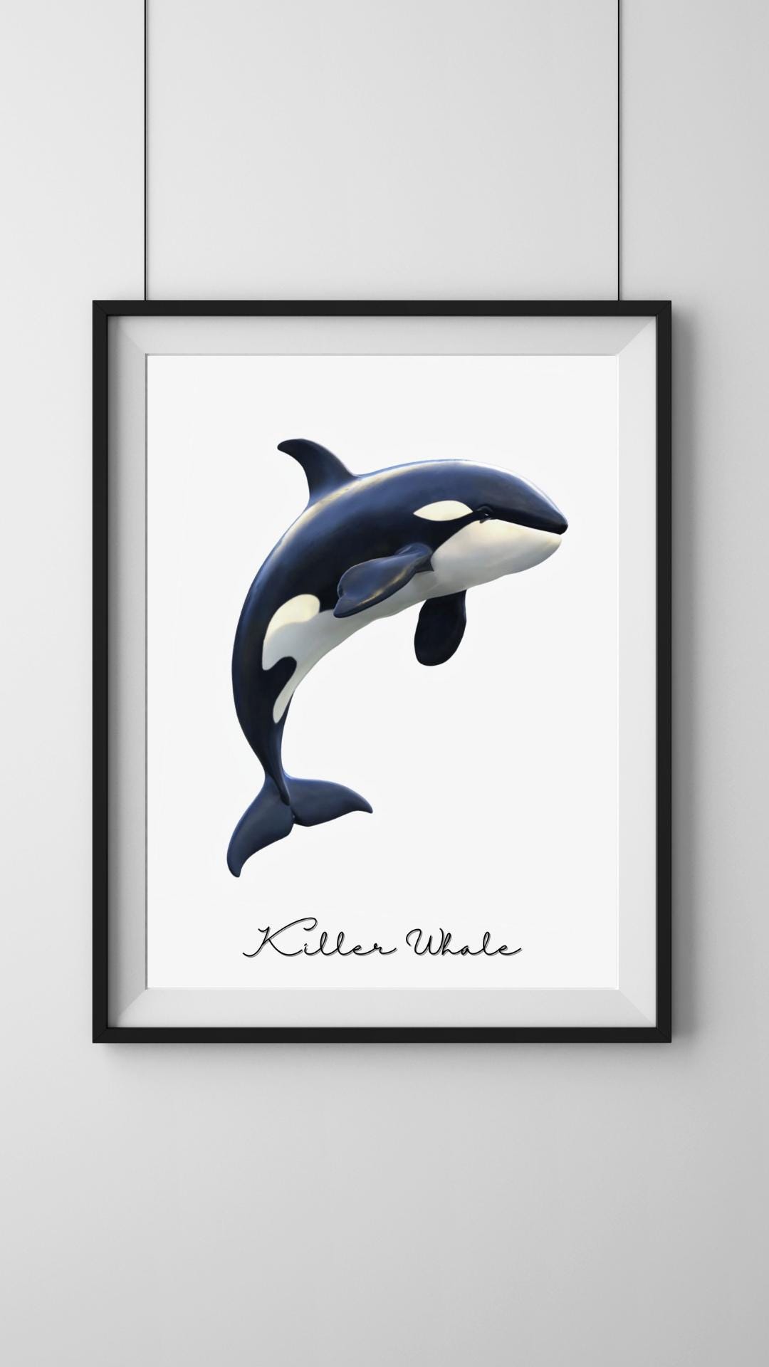 Killer Whale Print, Orca Whale Poster, Marine Animal Art, Orca Whale ...