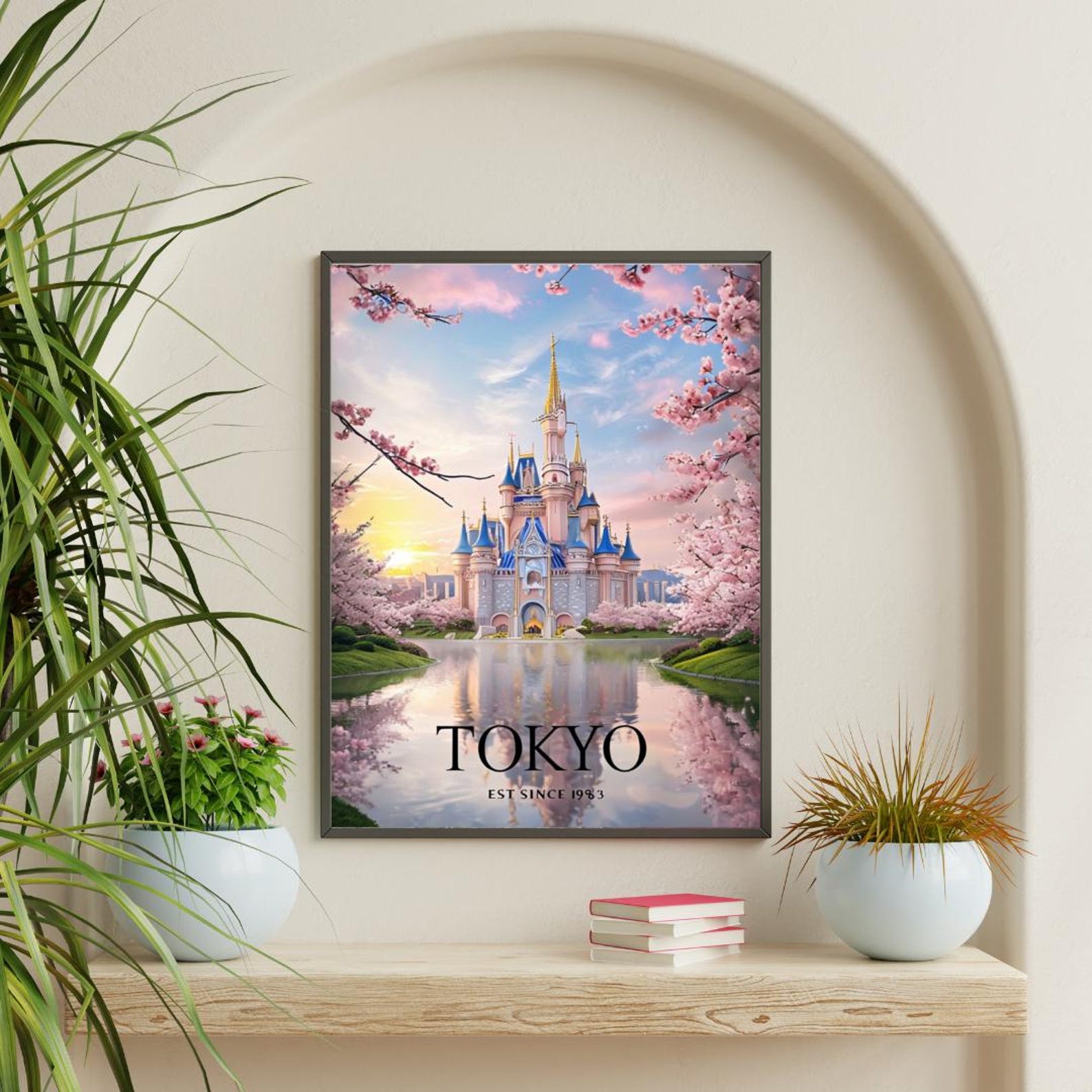 Tokyo Disneyland Poster, Cinderella Castle Print, Disney Japan Home ...