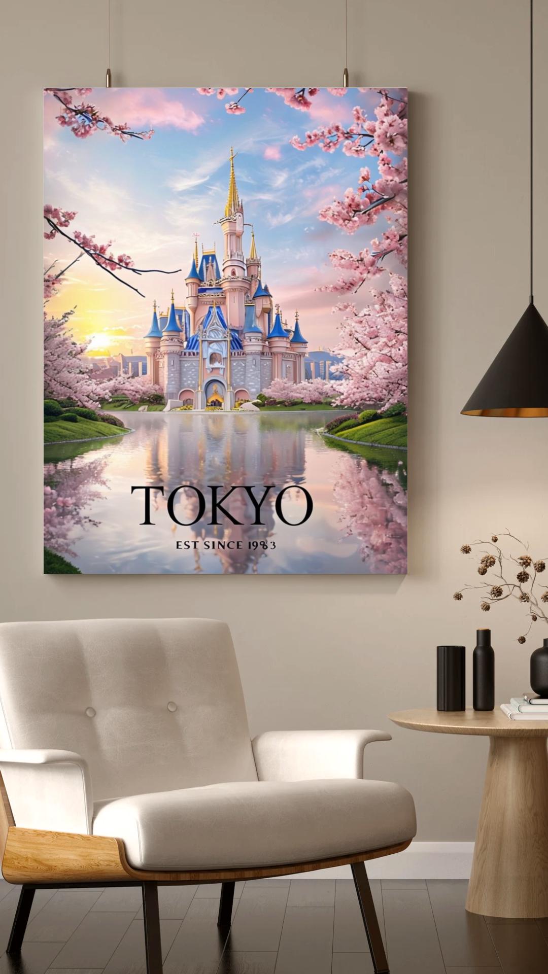 Tokyo Disneyland Poster, Cinderella Castle Print, Disney Japan Home ...
