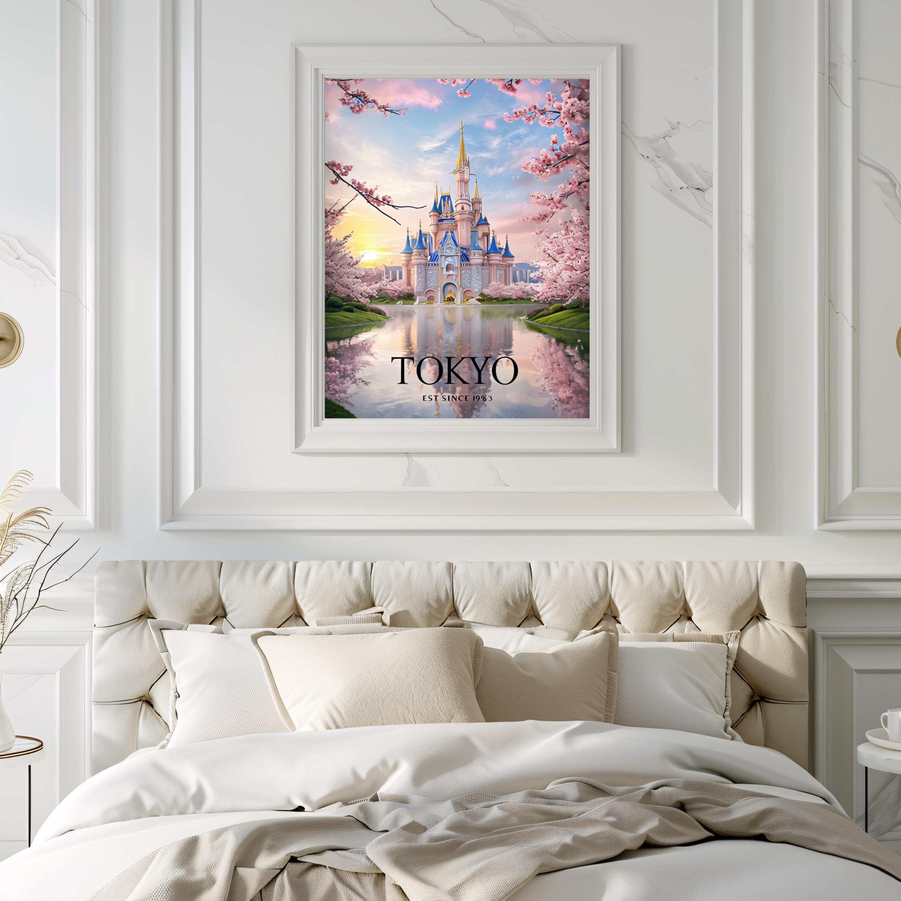 Tokyo Disneyland Poster, Cinderella Castle Print, Disney Japan Home ...