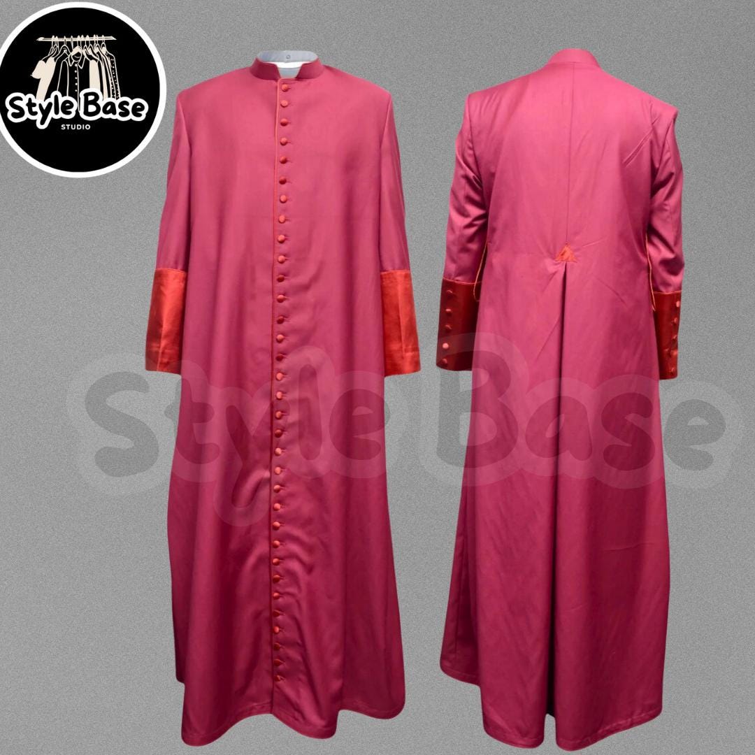 Men's Roman Style Bishops Cassock - Clergy Vestment - Traditional ...
