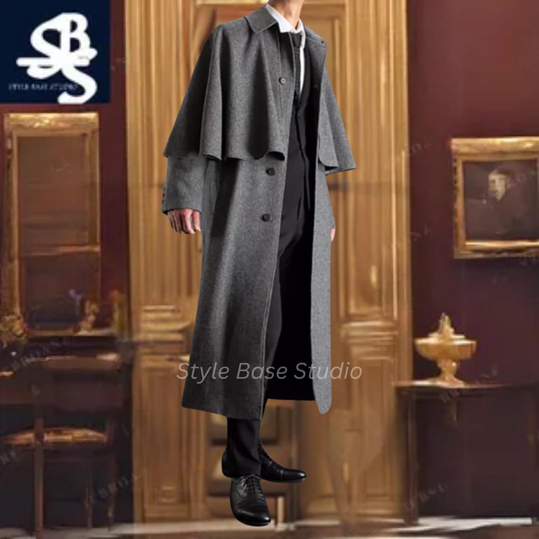 Handmade Inverness Cape Coat – A Custom Made Wool Overcoat With A ...