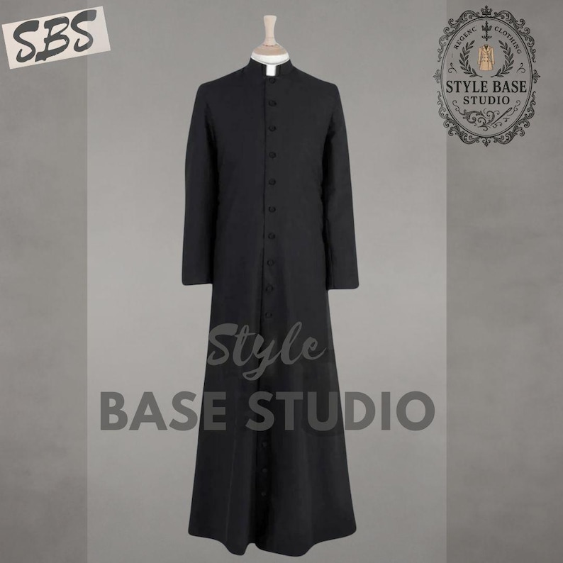 Black Roman Cassock - Custom Clergy Vestment - Custom Tailored ...