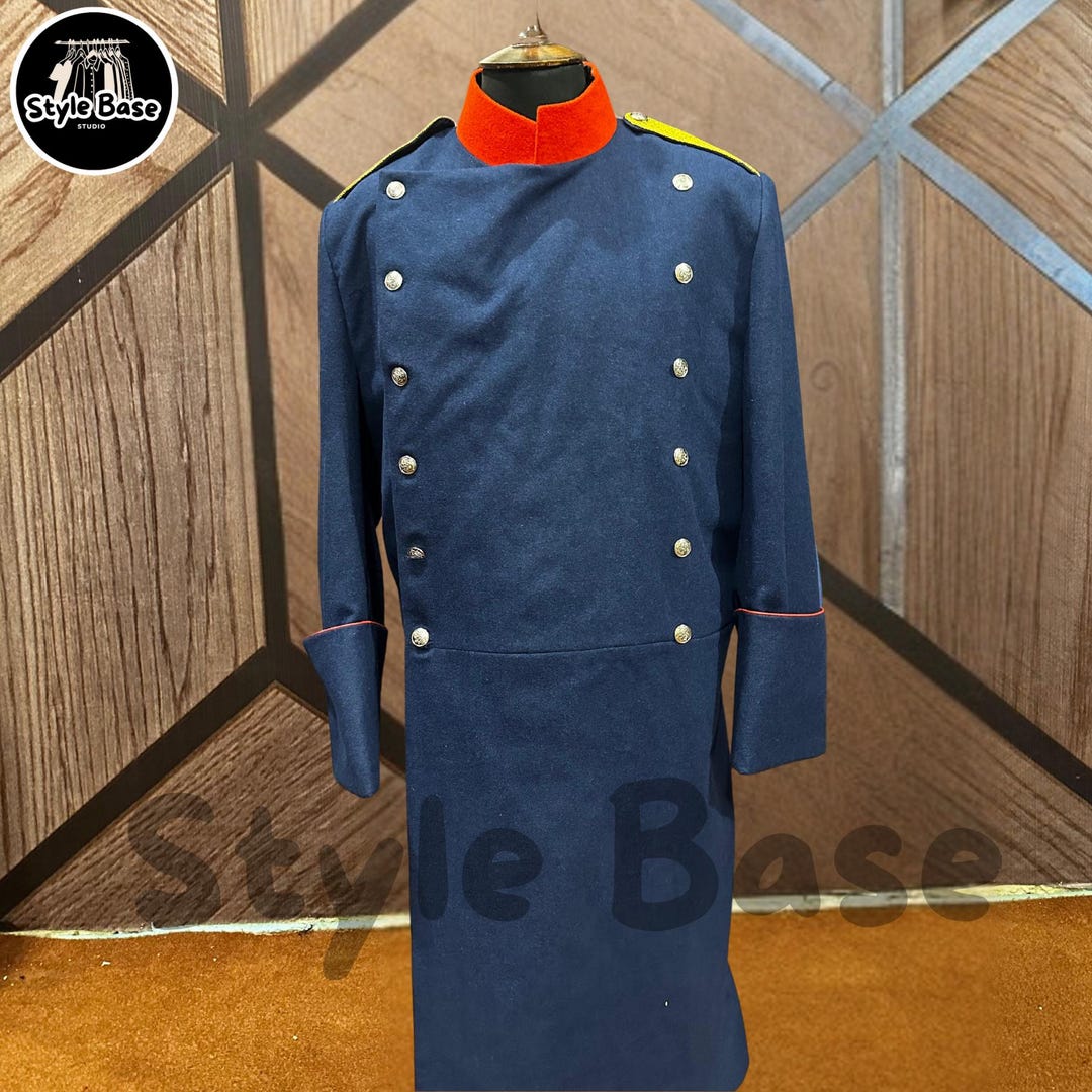 Men's Grenadier Regiment Guard Military Coat - Custom Tailored Navy ...