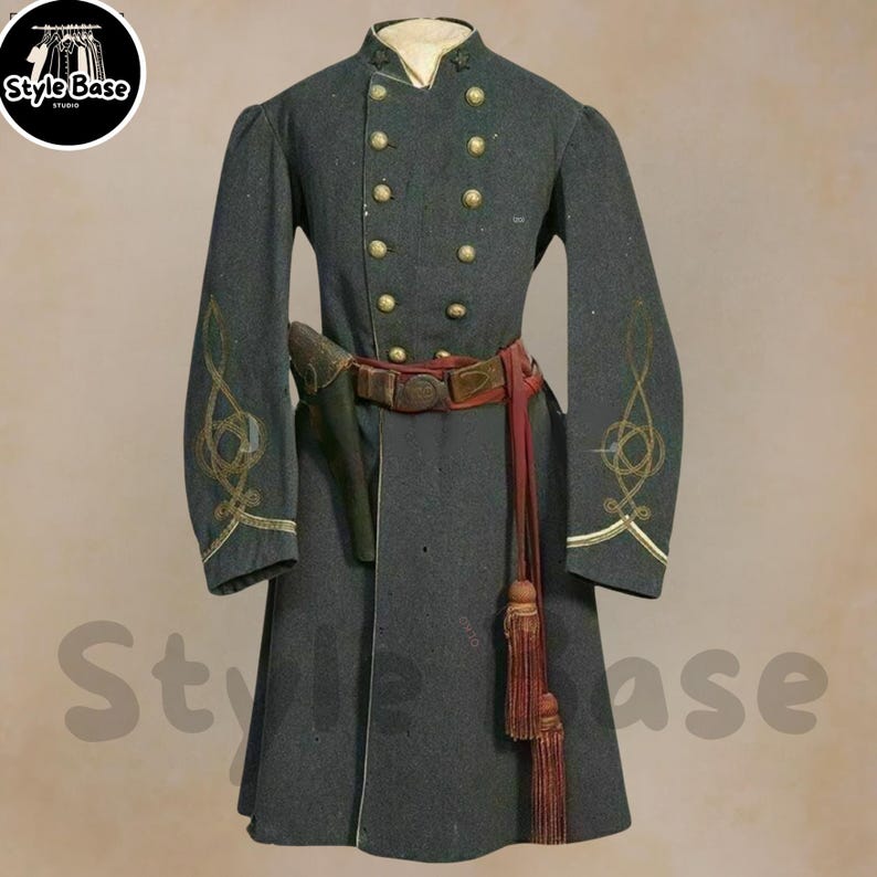 Handmade British Civil War Jacket – Custom Tailored General’s Long Wool ...