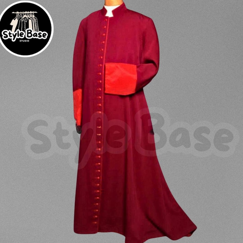 Men's Roman Style Bishops Cassock - Clergy Vestment - Traditional ...