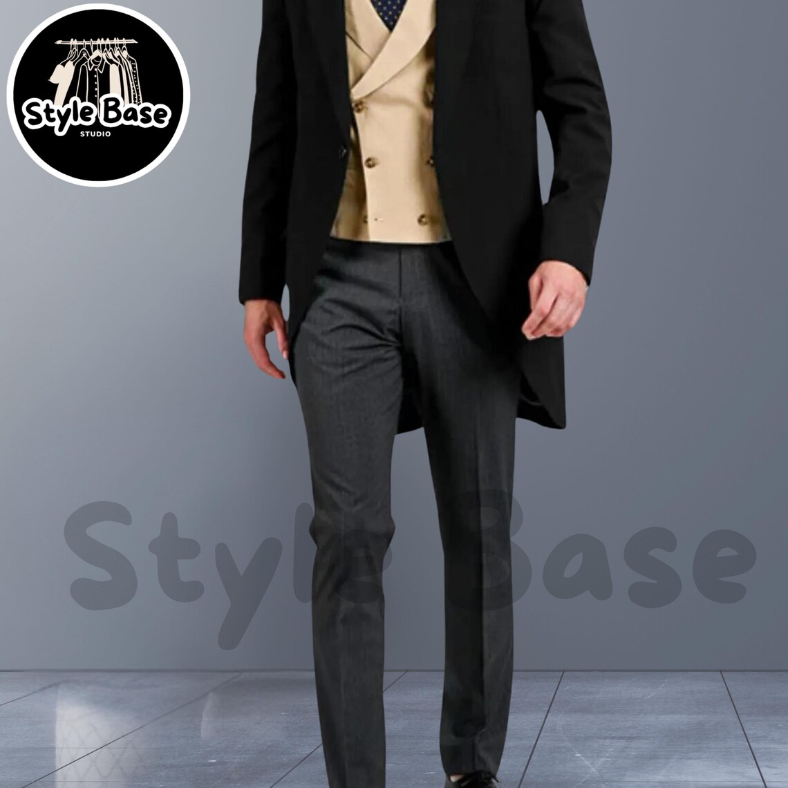 Black Morning Suit - Regency Era 1800's Classic Tailcoat - Historical ...