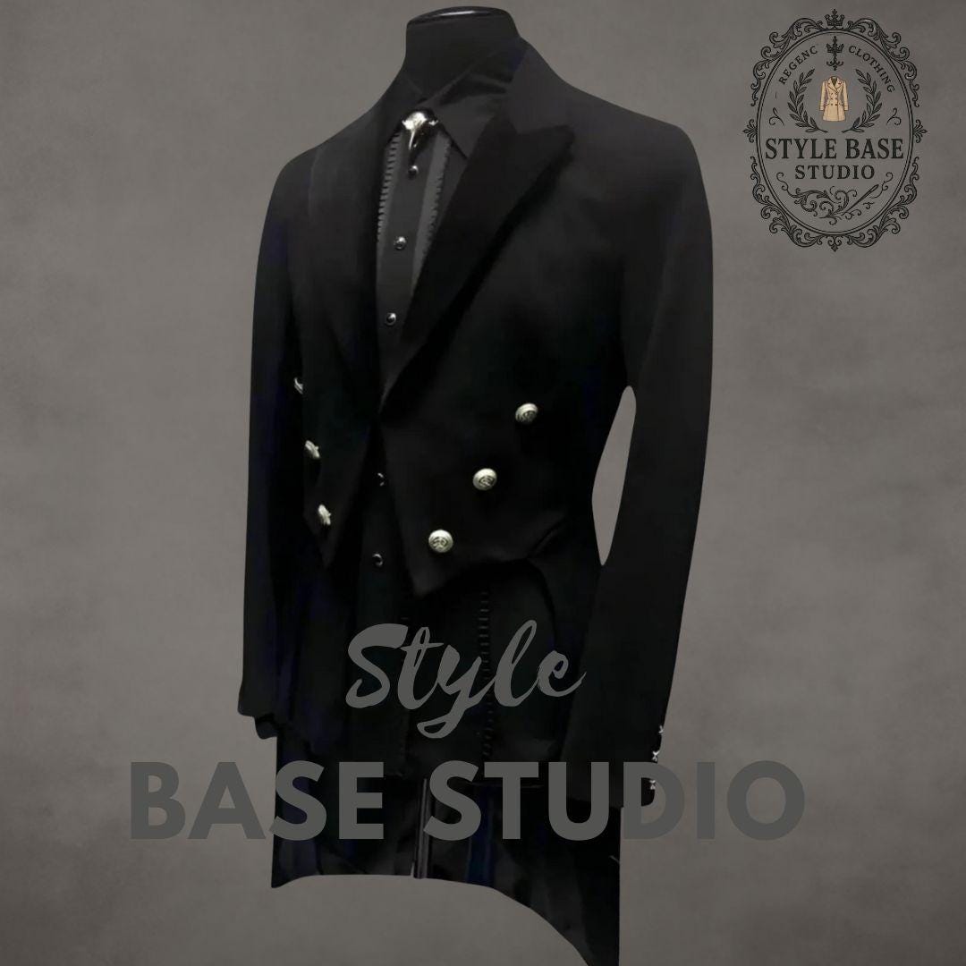 Handmade Wool Victorian Tailcoat - Regency Style Formal Black Coat - Etsy