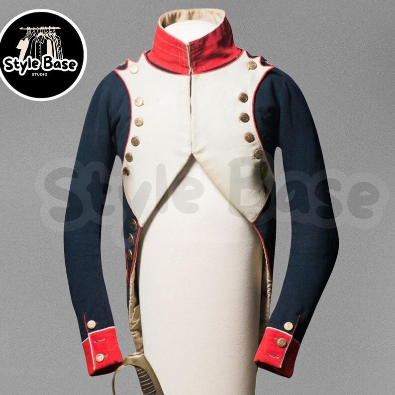 Men's Regency Military Tailcoat - Reproduction Blue British Napoleonic ...