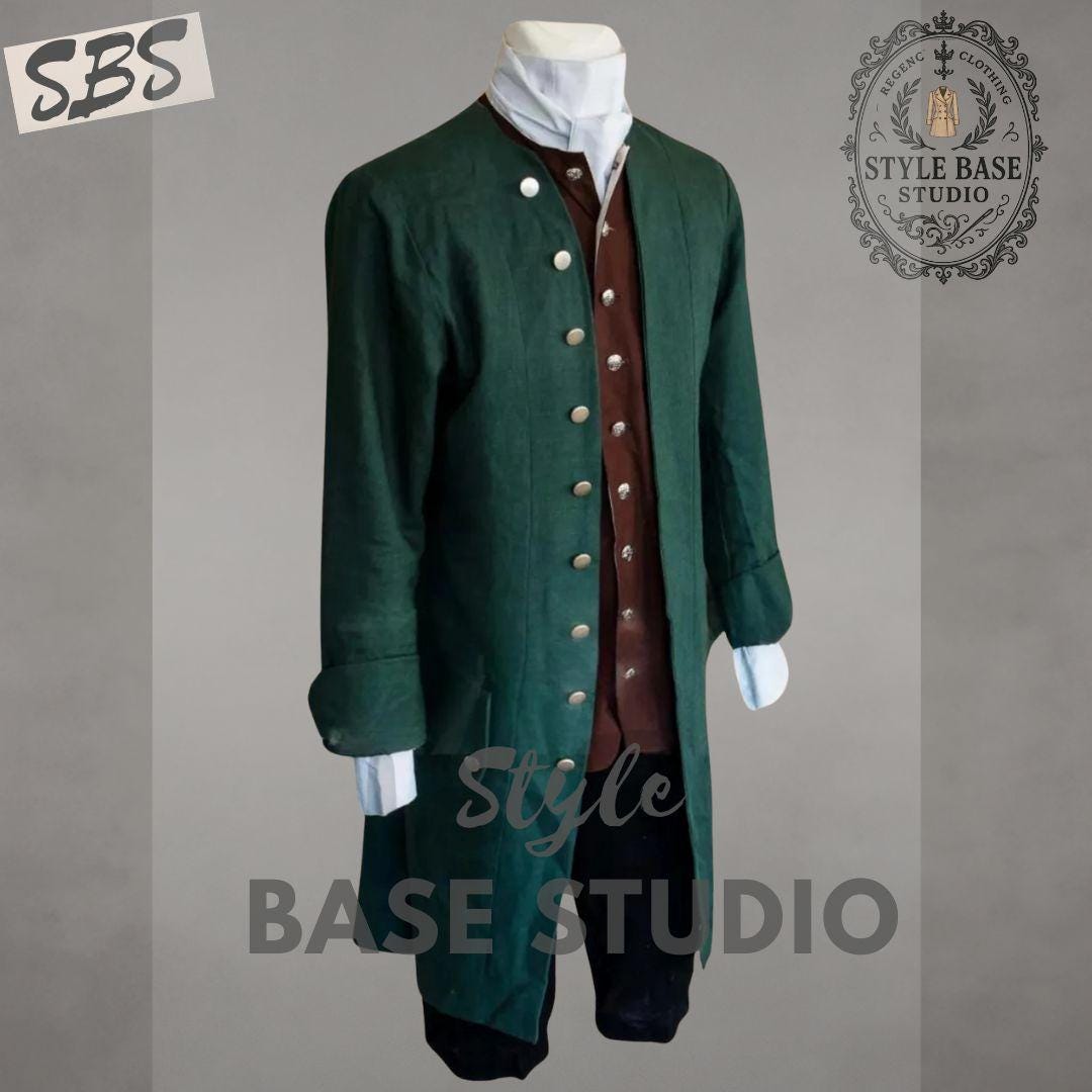 Jamie Fraser 18th Century Cosplay Costume - Jacobean Men's Vest ...