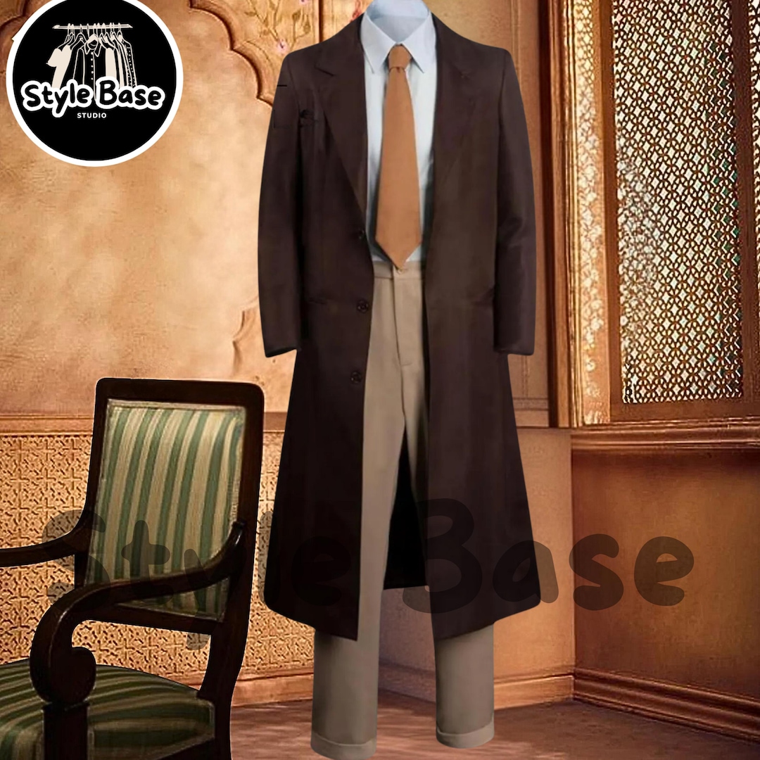 Oppenheimer Movie Cosplay Costume - Men's Brown 1940s Vintage Suit ...