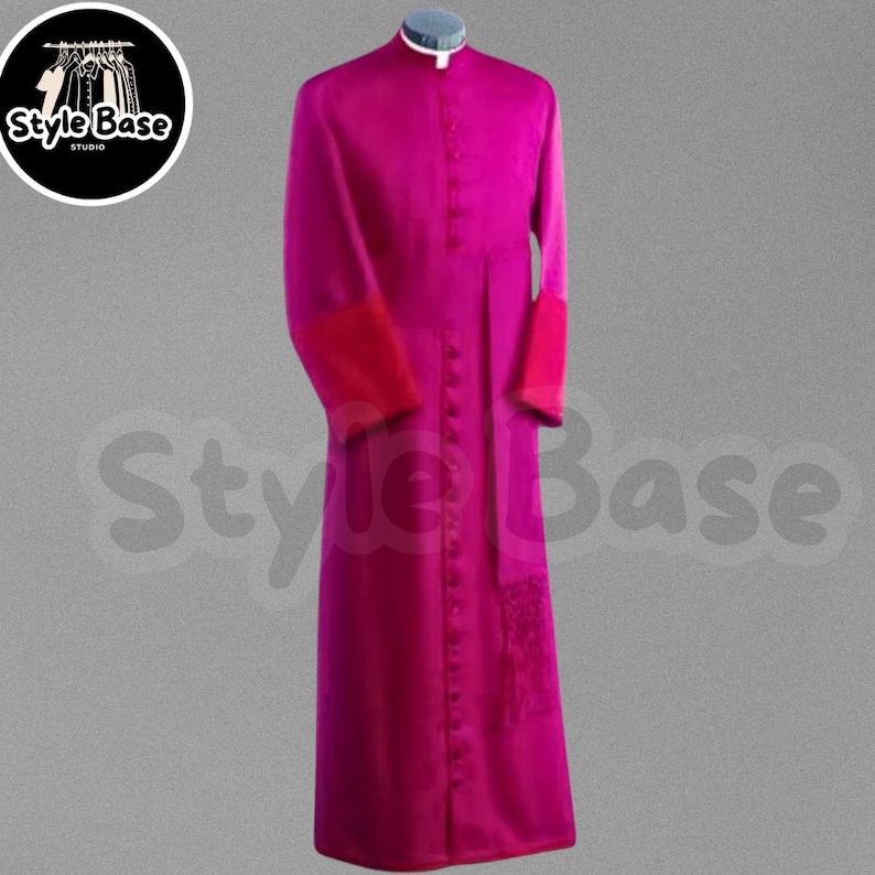 Men's Roman Style Bishops Cassock - Clergy Vestment - Traditional ...