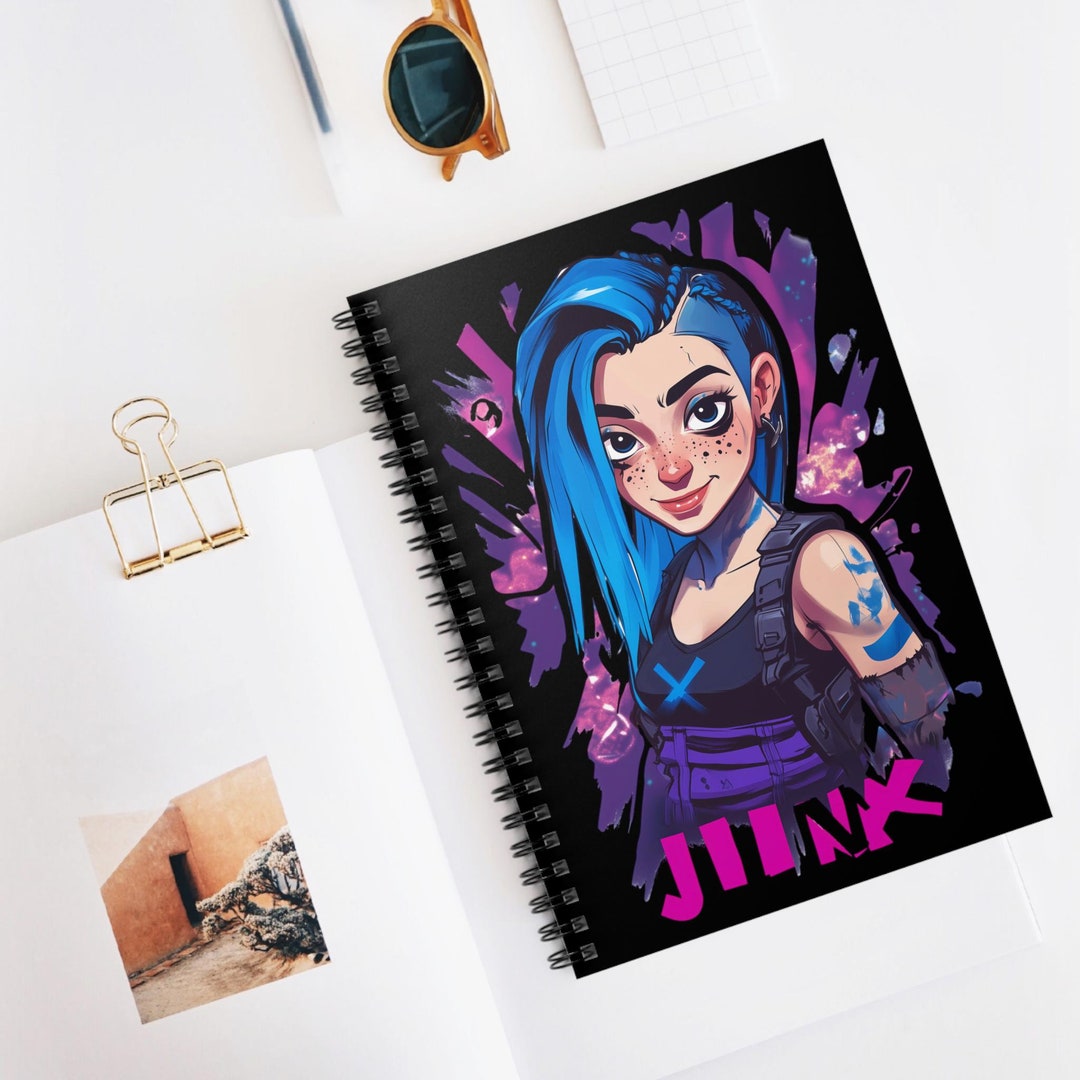 Jinx Notebook, League of Legends Journal, Gaming Spiral Diary, Ruled ...