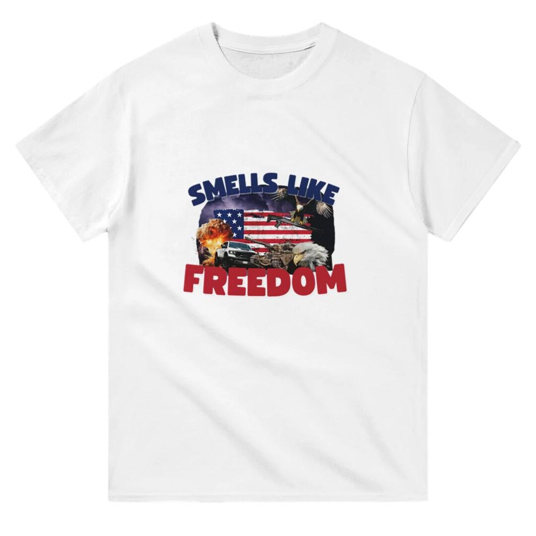 Smells Like Freedom American Meme Shirt Patriotic Graphic Tee Funny USA ...