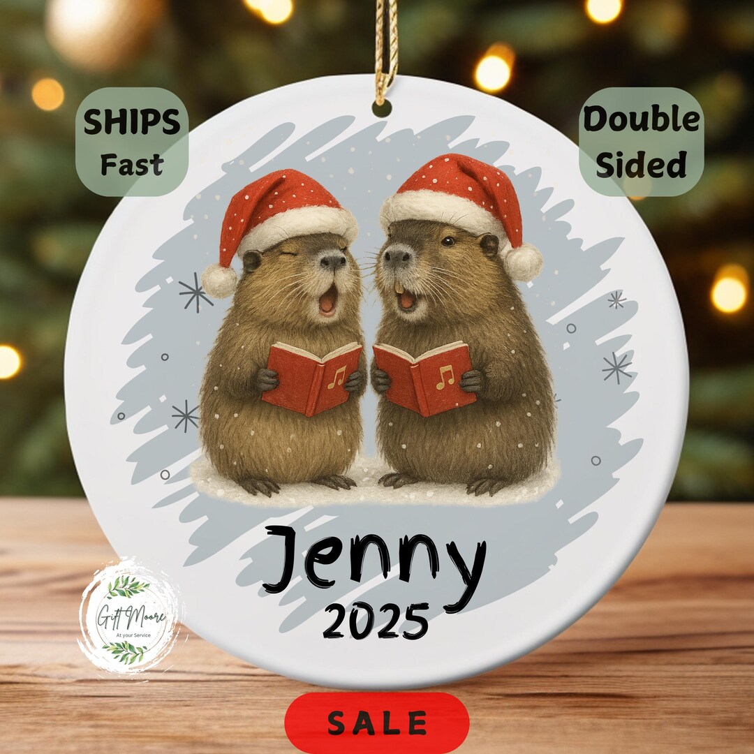 Personalized Cajun Nutria Christmas Ornament: Custom Ceramic Gift ...