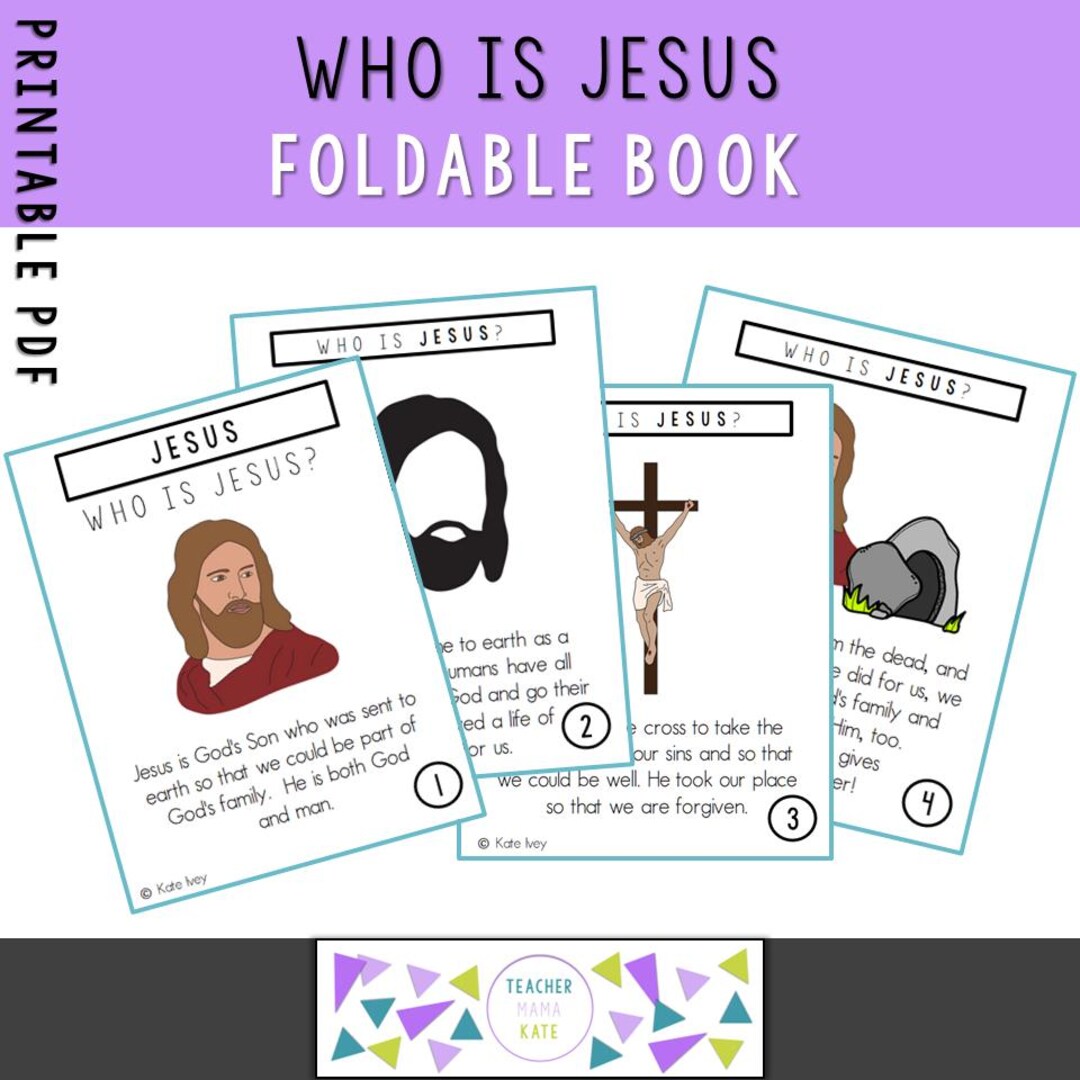 Who is Jesus? | Foldable Book for Kids | Printable PDF | Mini Book for ...