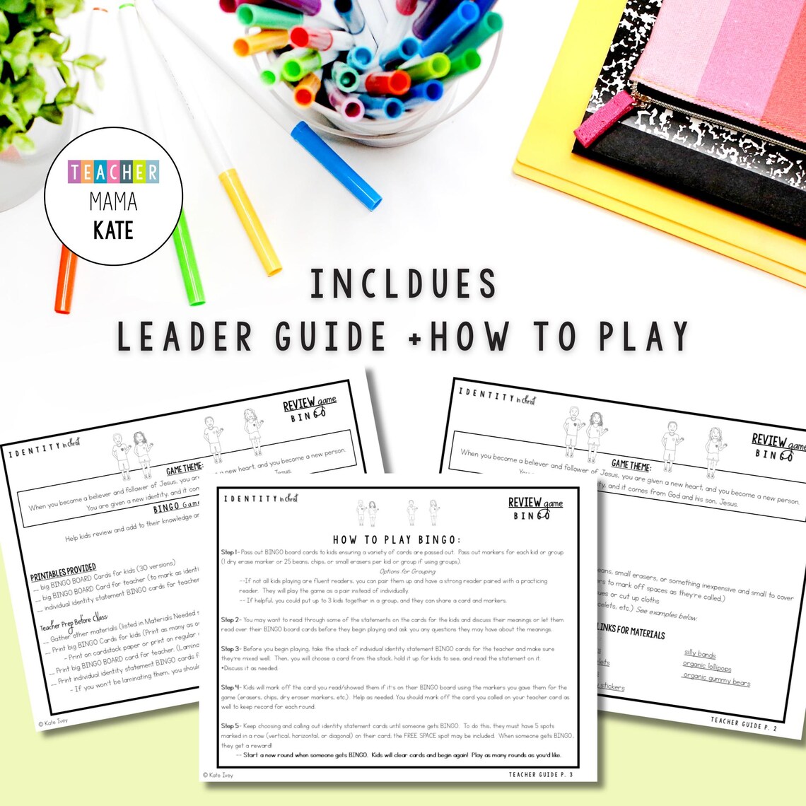 Identity in Christ Bingo Game | Kids Bible Activity | Kids Ministry ...