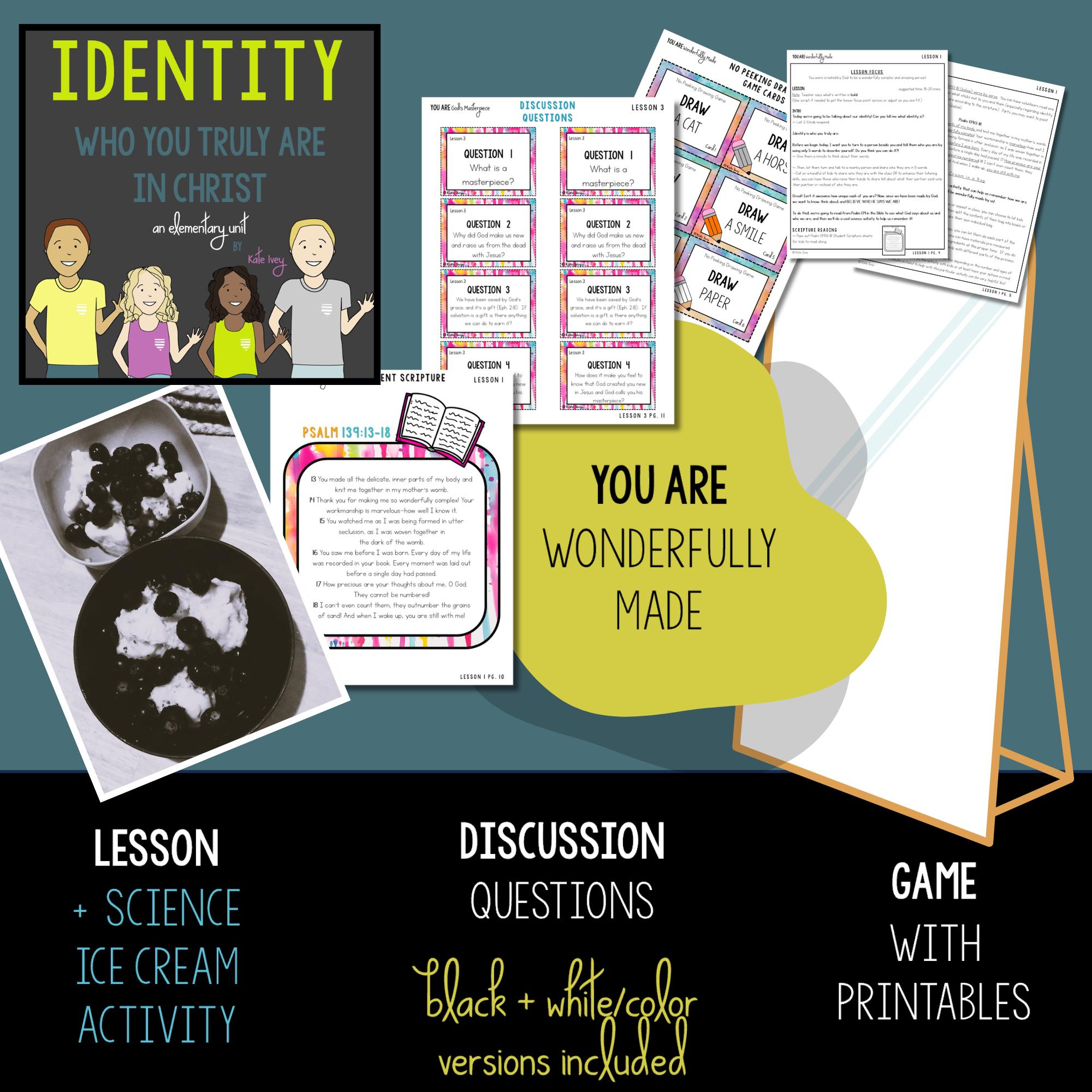 You Are Wonderfully Made | Identity in Christ Lesson + Science Activity ...