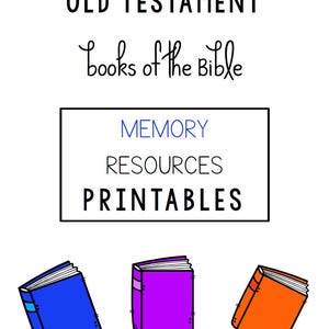 Old Testament Books of the Bible Memory Resources Printable Packet for ...