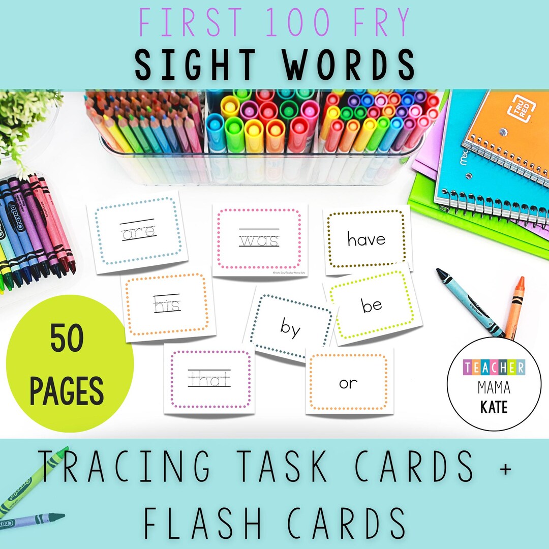 Fry Sight Word Flash Cards, Handwriting Practice, Preschool ...