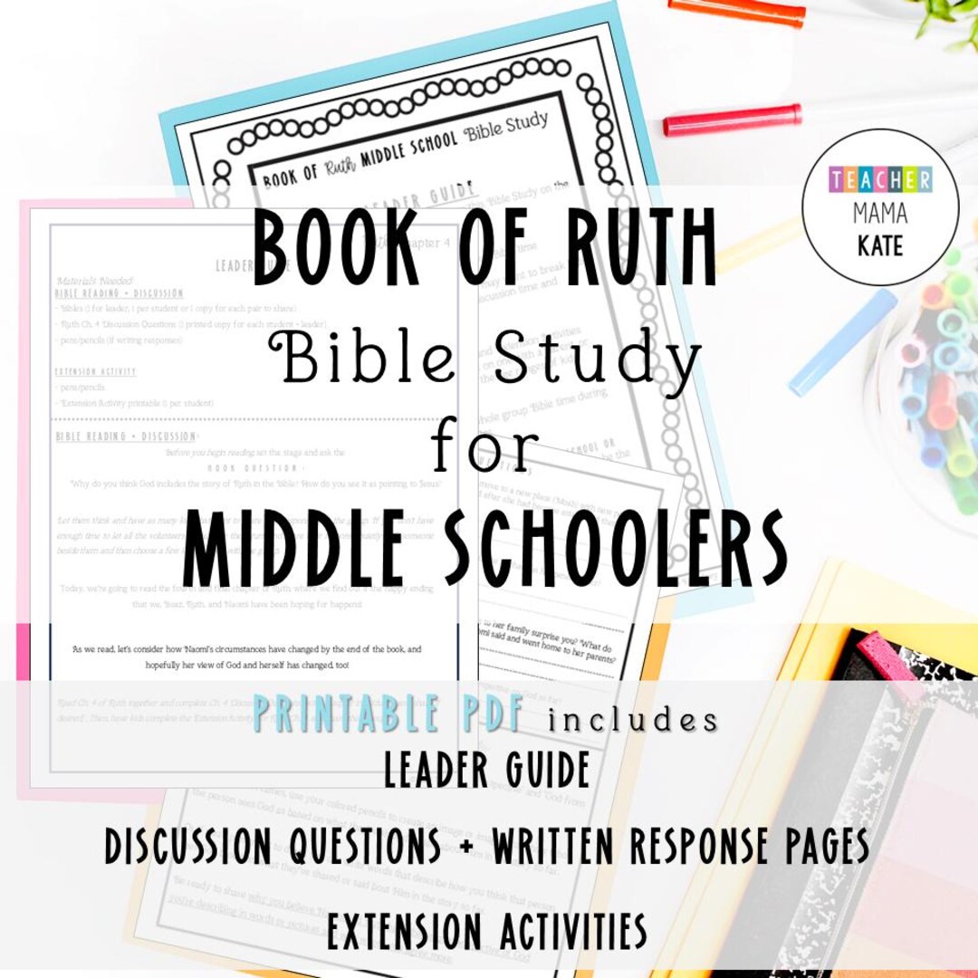 Middle School Bible Study Resource | Book of Ruth Bible Study Guide ...
