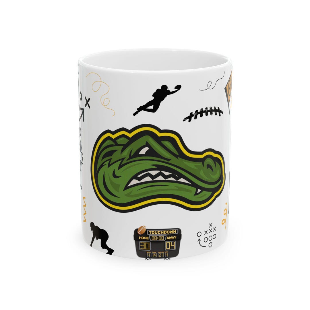 Gator Football Fan Ceramic Mug: Game Day Coffee Cup, Gift for Coaches ...