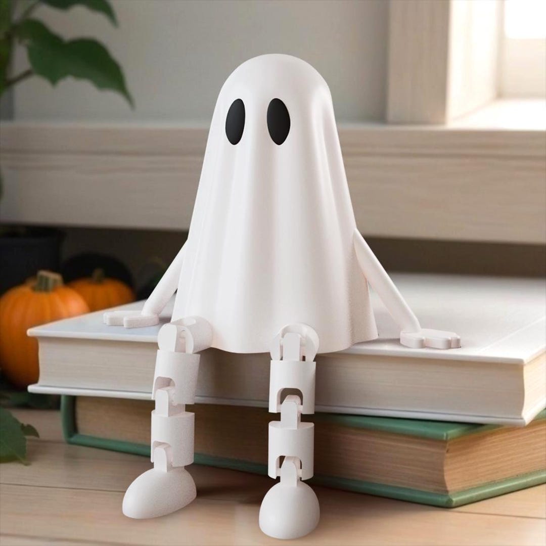 Ghost STL With Flexible Legs, Flexi Toy, Halloween Articulated, 3D ...