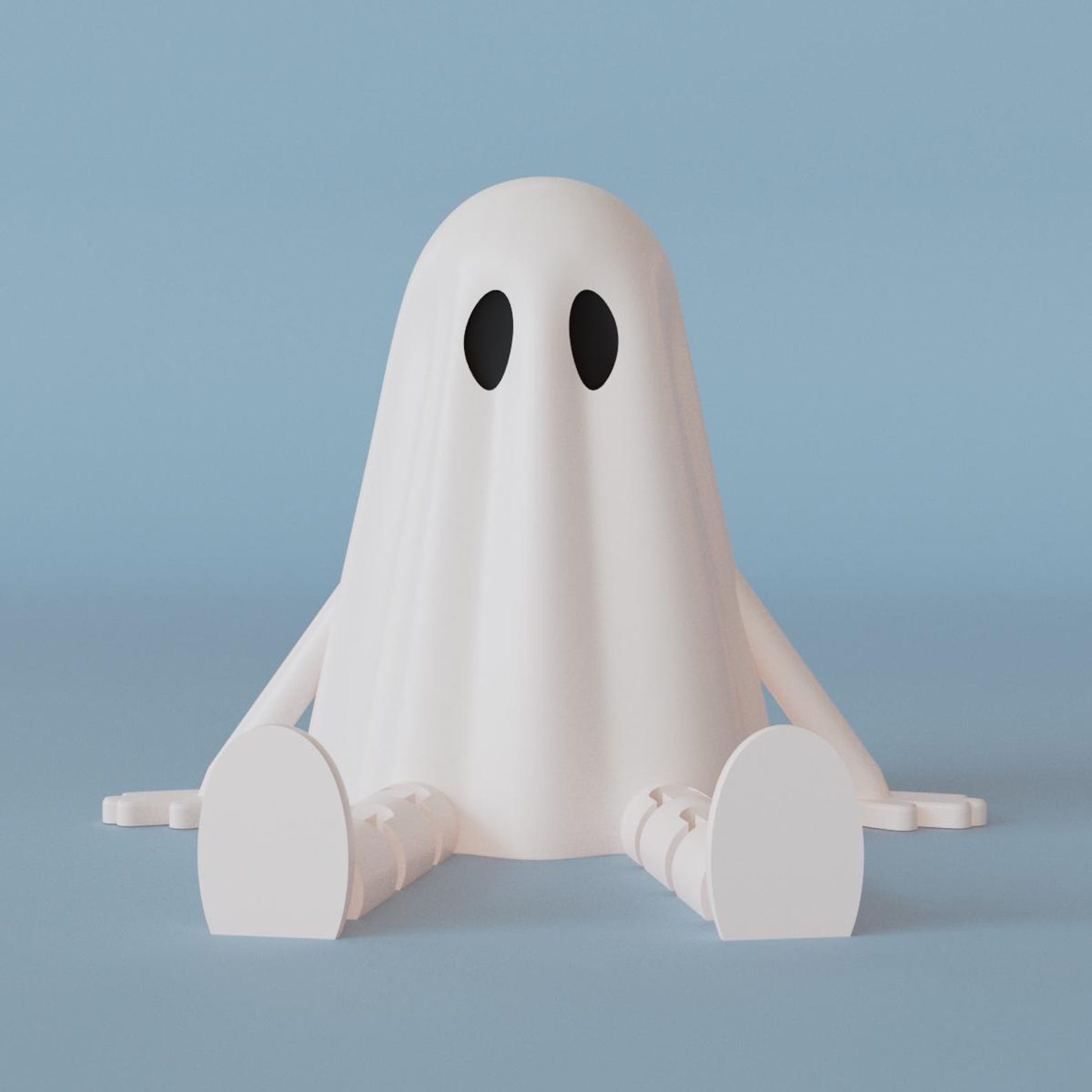 Ghost STL With Flexible Legs, Flexi Toy, Halloween Articulated, 3D ...