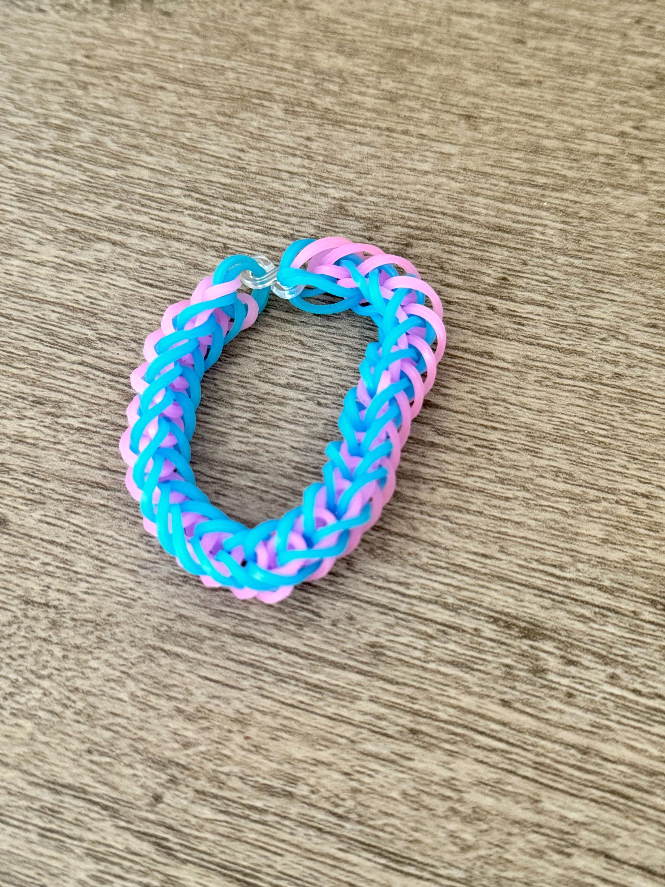 Handmade Rainbow Loom Rubber Band Bracelet | Kids Colorful Stretch ...
